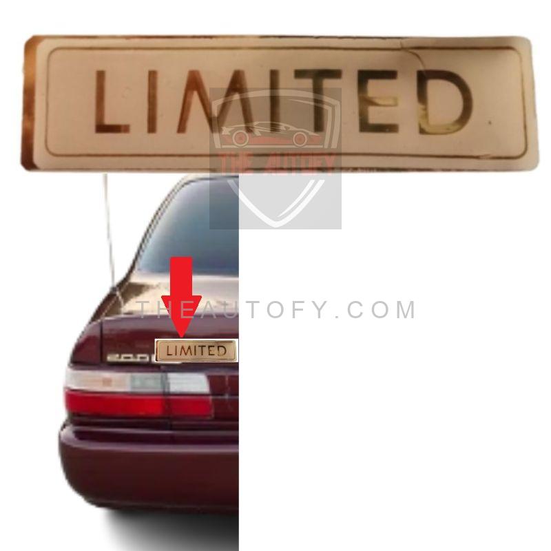 Toyota Corolla Golden Limited Saloon Logo Sticker Model 1996-2002 ...